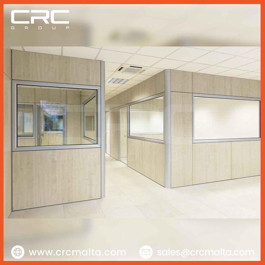 Single Glass Partition for Modern Spaces in Malta