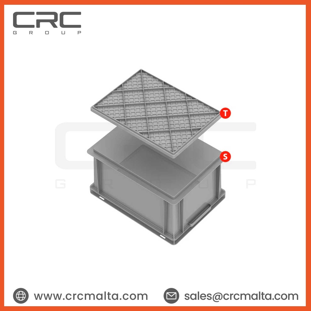 CRC Plastic Storage Crate / Stackable Crate - E4332 | CRC