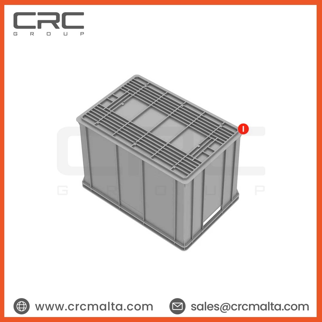 CRC Plastic Storage Crate / Stackable Crate - E6445 | CRC